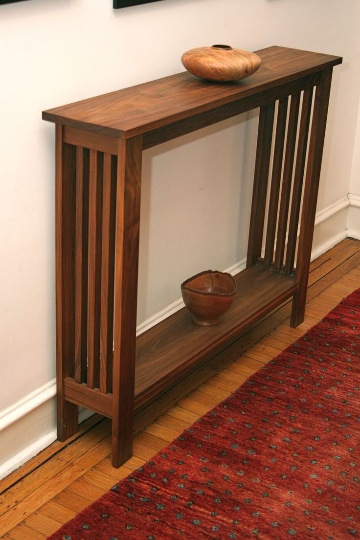Natural Wood Console Table with Storage Shelf – Modern Minimalist Desi ...