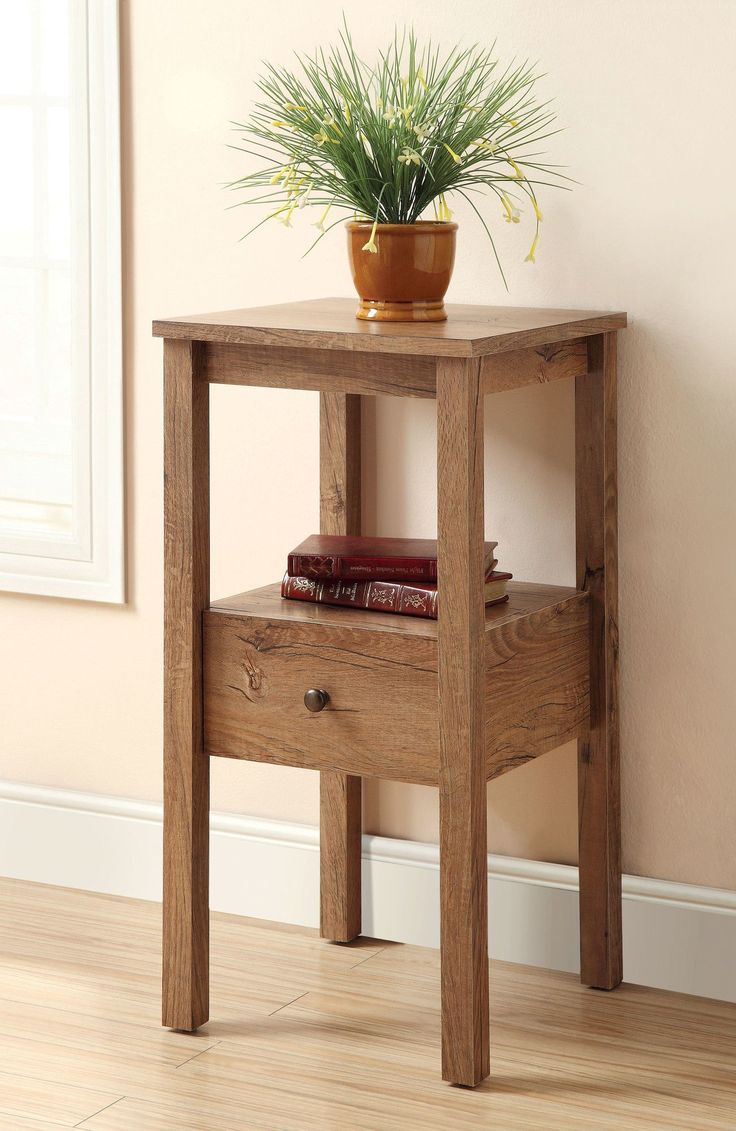 Solid Wood Vertical Console Table – Space-Saving Modern Accent Furnitu ...